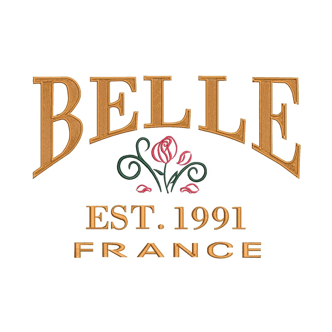 Princess Belle Logo Machine Embroidery. Established 1991. Beauty and ...