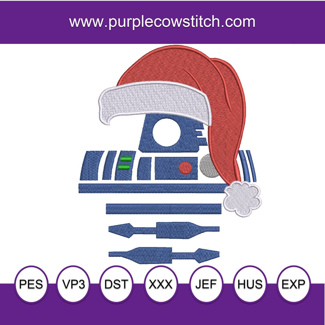 R2D2 Droid Christmas Machine Embroidery Christmas Design. - Etsy