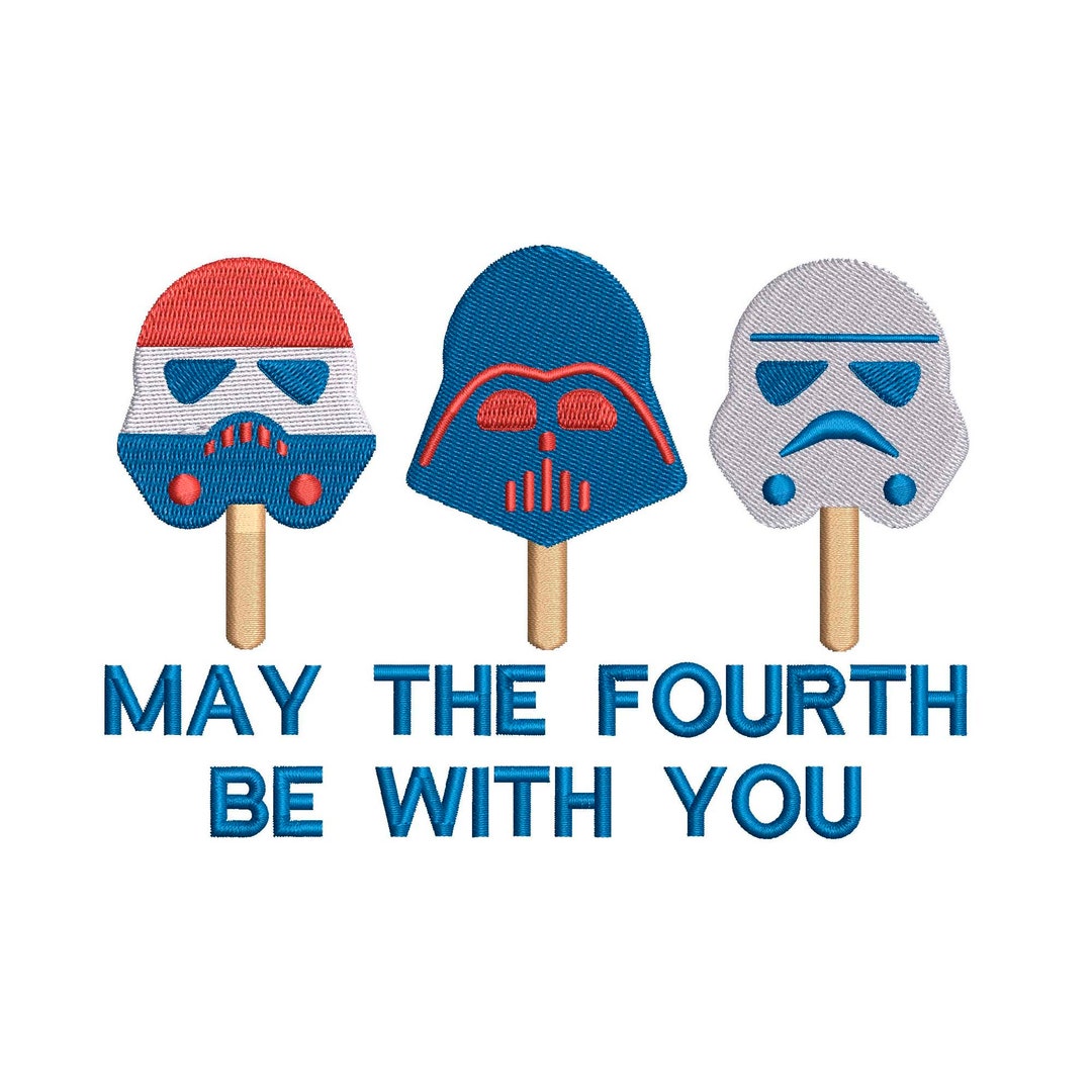 Star Wars 4th of July Independence Day Inspired Machine Embroidery ...