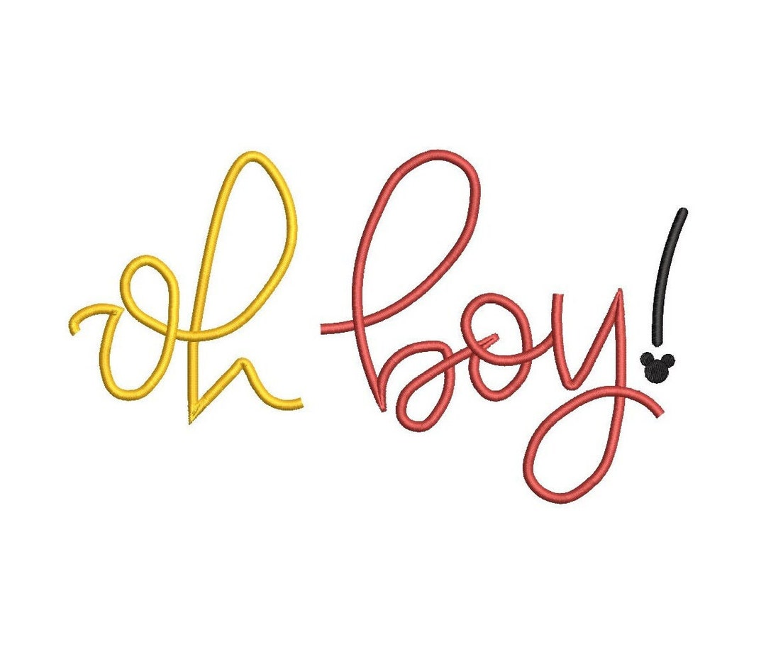 Magical Mickey Mouse Machine Embroidery Design. Oh Boy! - Etsy