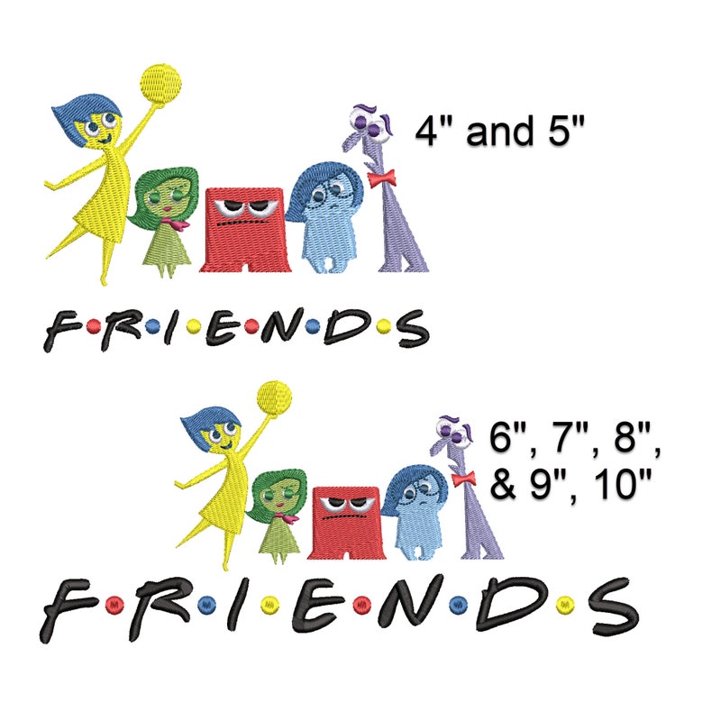 Friends Embroidery Design - Etsy