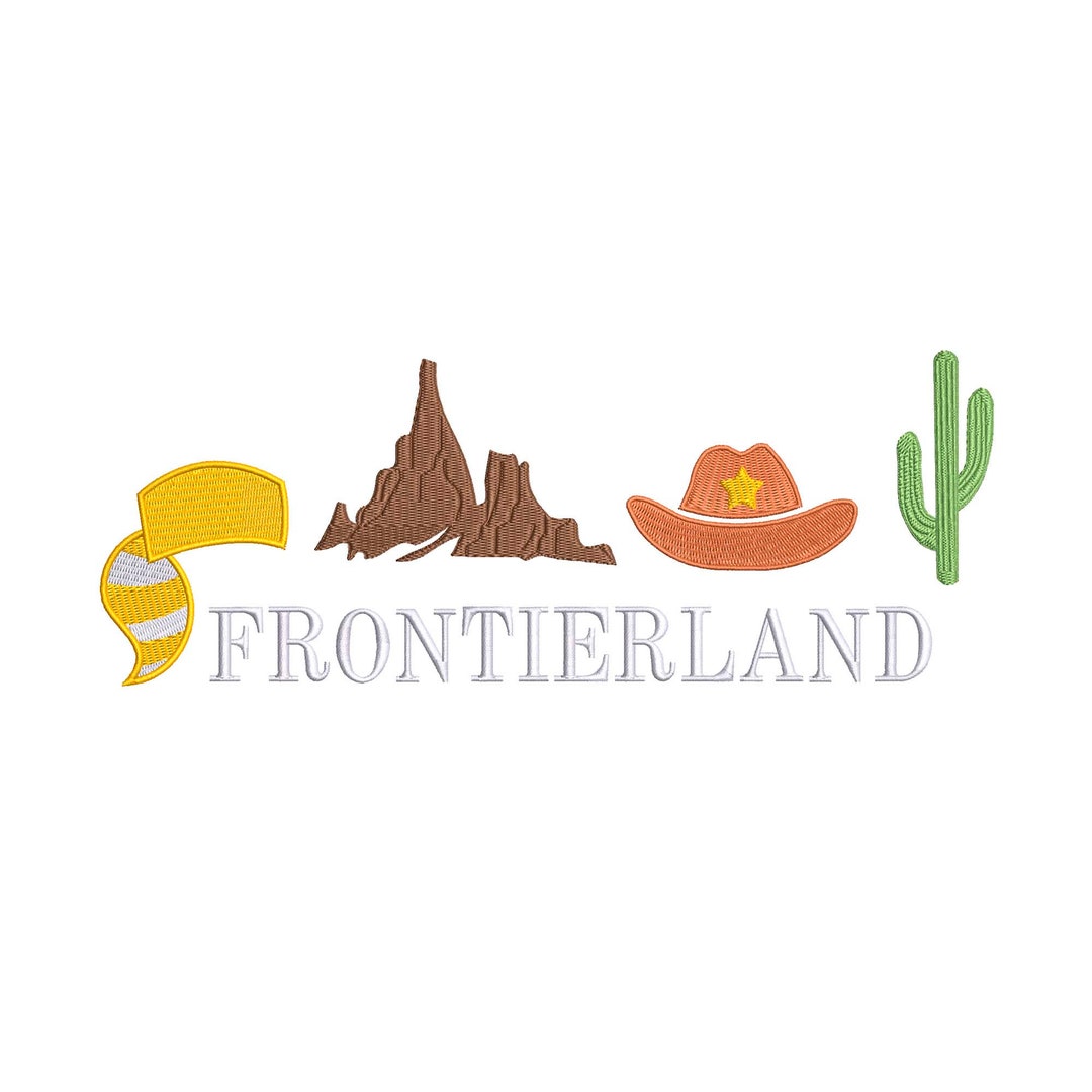 Frontierland Inspired Machine Embroidery Design. - Etsy