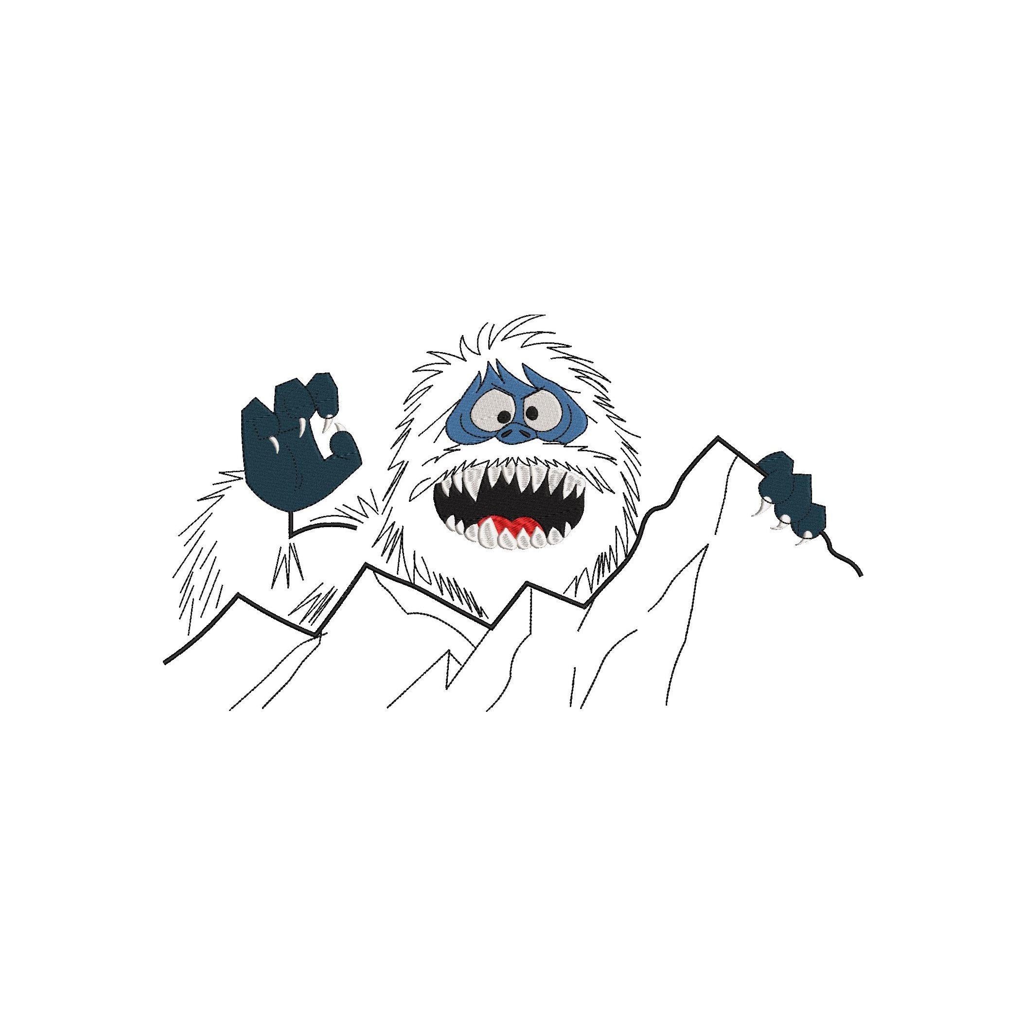 Rudolph The Red Nosed Reindeer Abominable Snowman Drawing