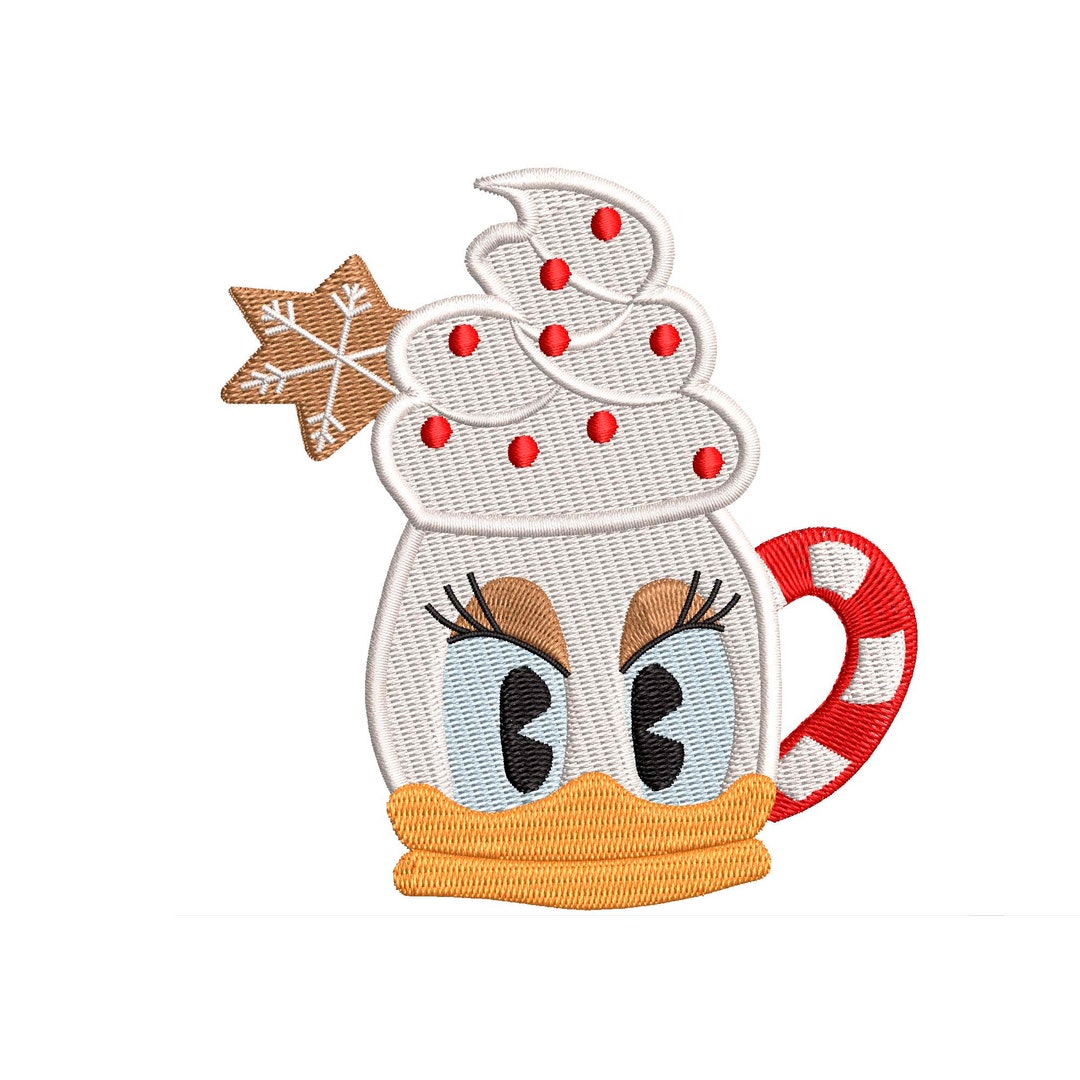 Daisy Duck Hot Cocoa Machine Embroidery Design - Etsy