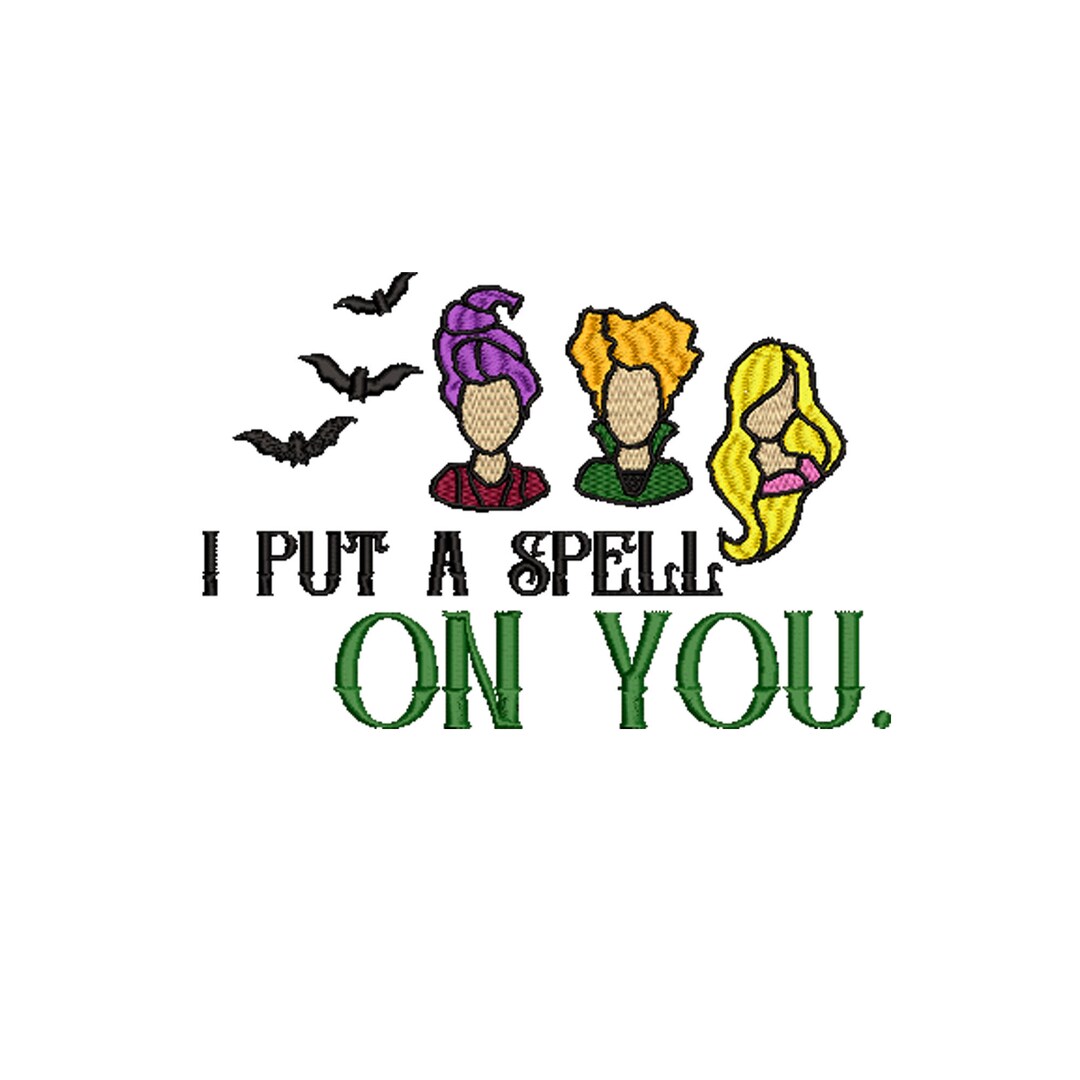 Hocus Pocus Movie Inspired Machine Embroidery Design File. I Put a ...