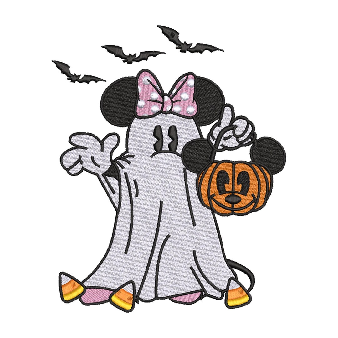 Minnie Ghost Halloween Machine Embroidery Design. - Etsy