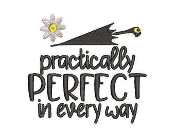Mary Poppins Practically Perfect in Every Way Ruler Applique Digital ...