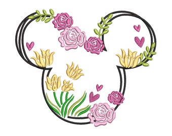 Spring Embroidery Designs, Floral Spring Embroidery Design, Hello ...