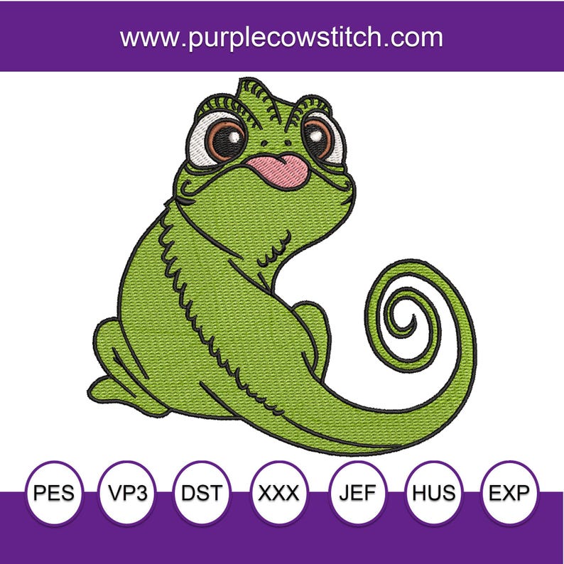 Pascal Tangled Inspired Machine Embroidery File 5 Sizes. - Etsy