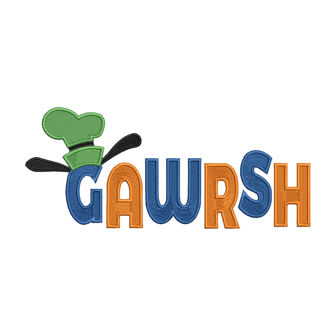 Goofy Machine Embroidery Design. Gawrsh. - Etsy
