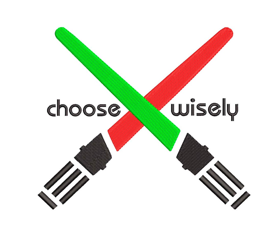 Star Wars Light Saber Machine Embroidery File. 6 Sizes. Choose Wisely ...