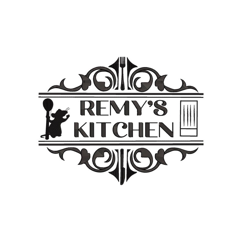 Ratatouille Movie Inspired Machine Embroidery Design. Remy's Kitchen ...