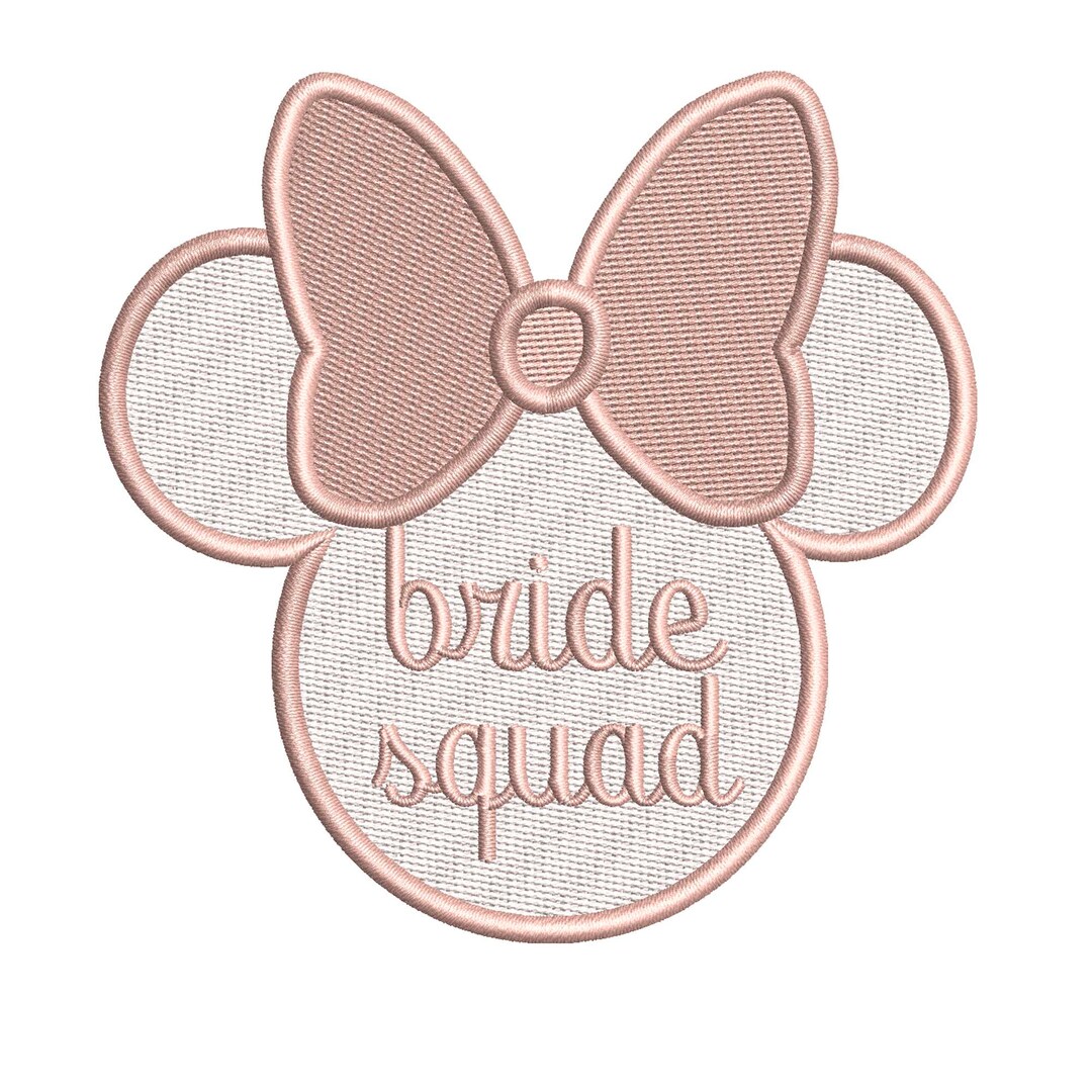 Minnie Bride Squad Bridesmaid Machine Embroidery Design - Etsy