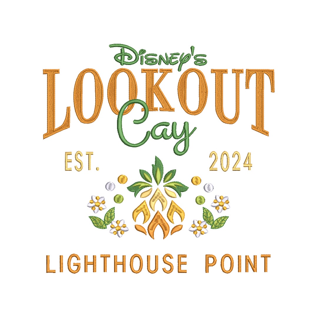 Lookout Cay. Lighthouse Point Bahamas Machine Embroidery. Established ...
