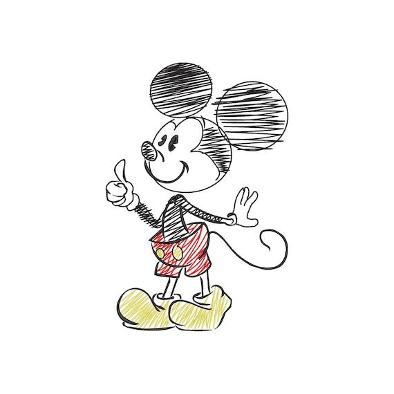 Croquis Du Visage De Mickey Mouse