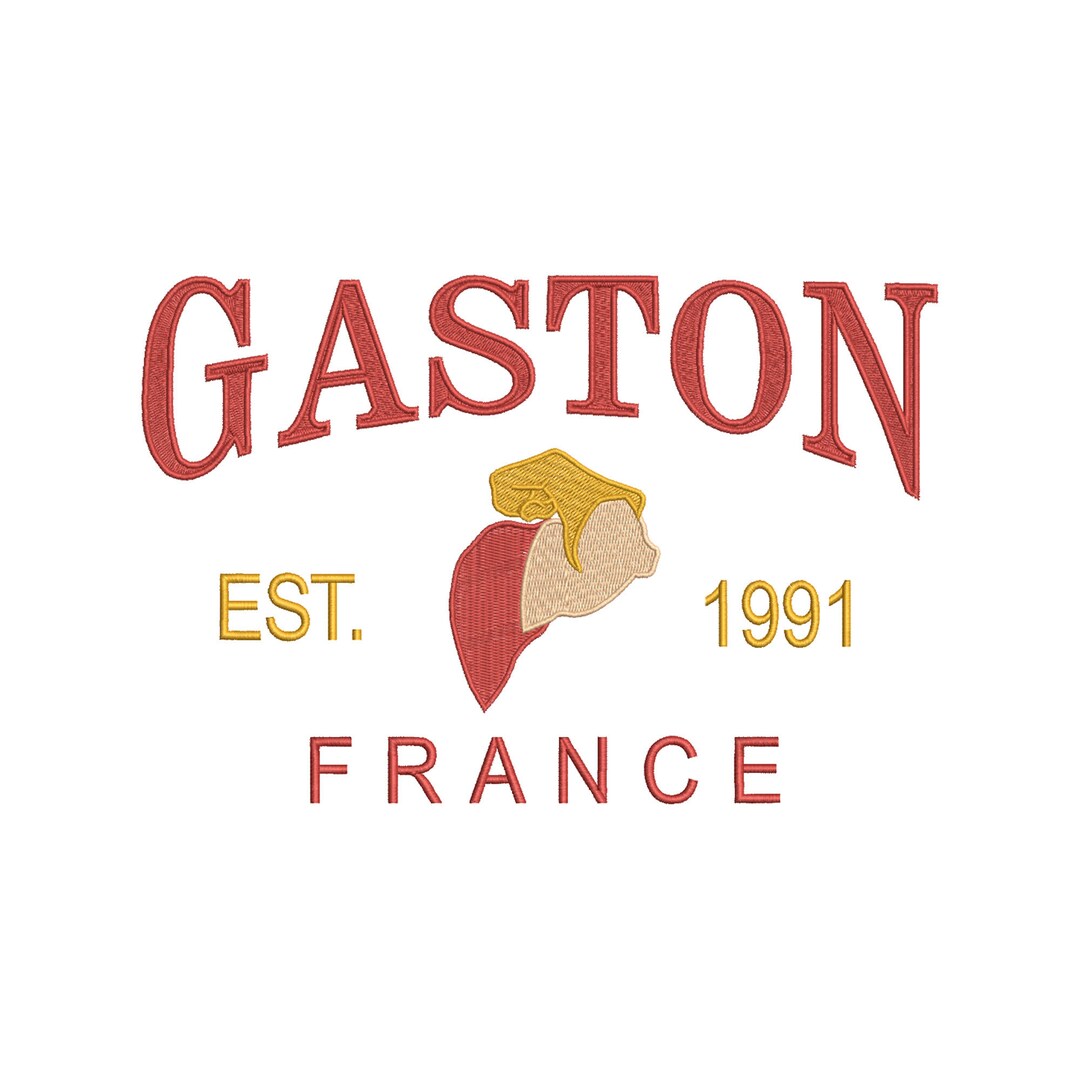 Gaston From Beauty and the Beast Machine Embroidery. Established 1991 ...