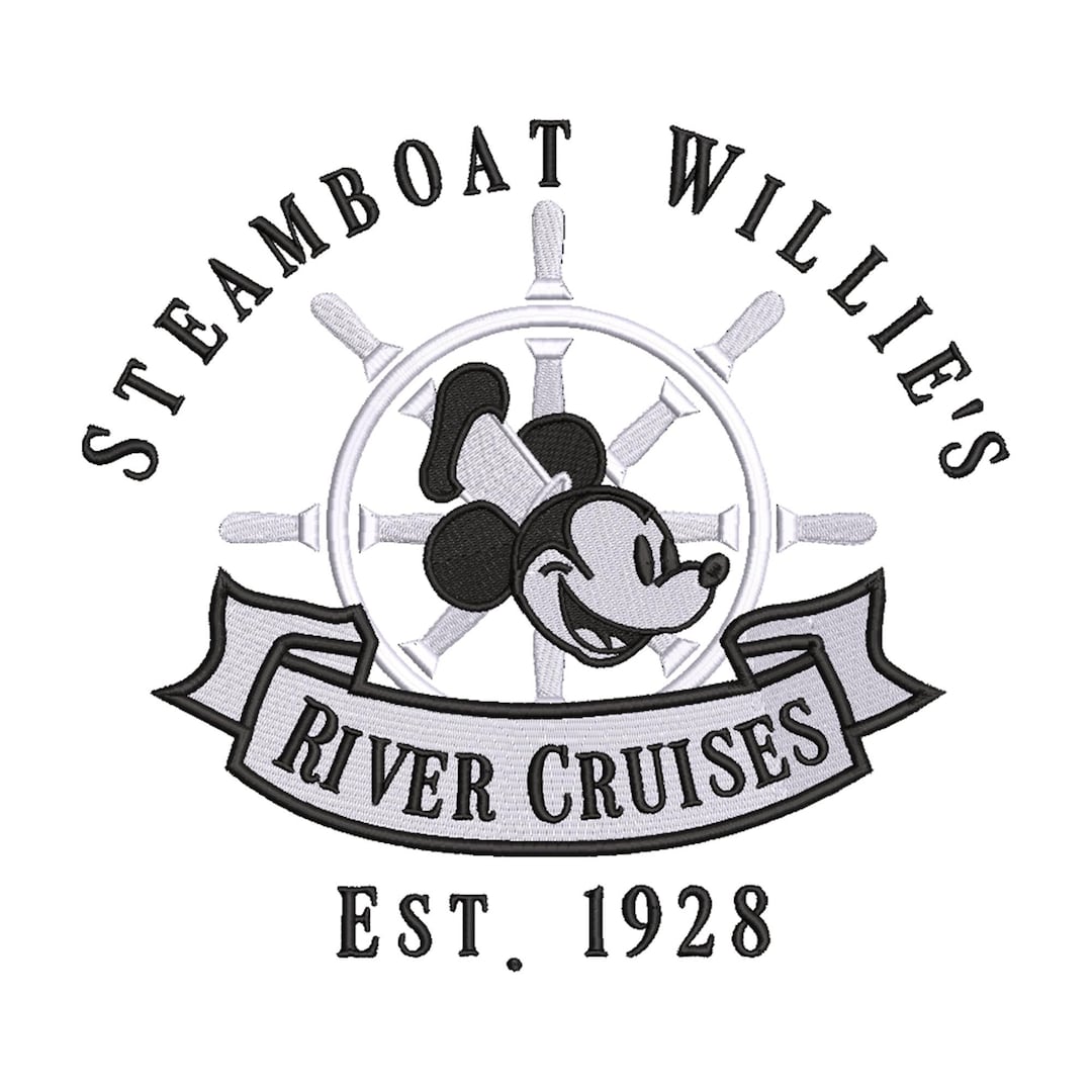Steamboat Willie's River Cruises Machine Embroidery Design. 1928 - Etsy