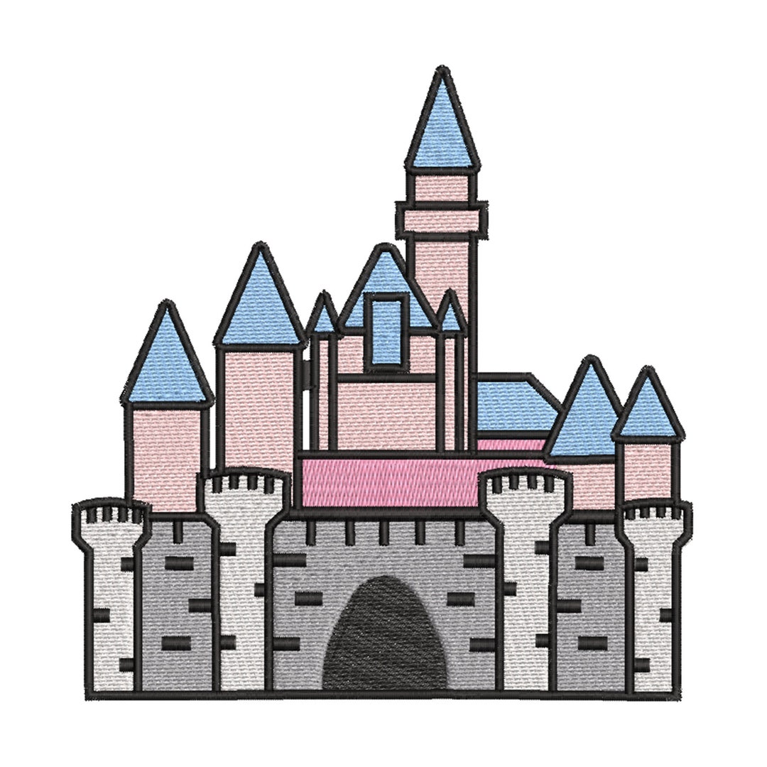 Sleeping Beauty Aurora Castle Outline Machine Embroidery Design. - Etsy