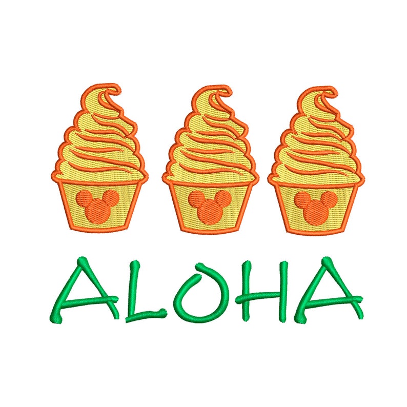 Aloha Pineapple Dole Whip Inspired Machine Embroidery Design. - Etsy