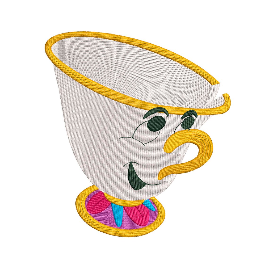 Beauty & the Beast Chip the Teacup Inspired Machine Embroidery. - Etsy