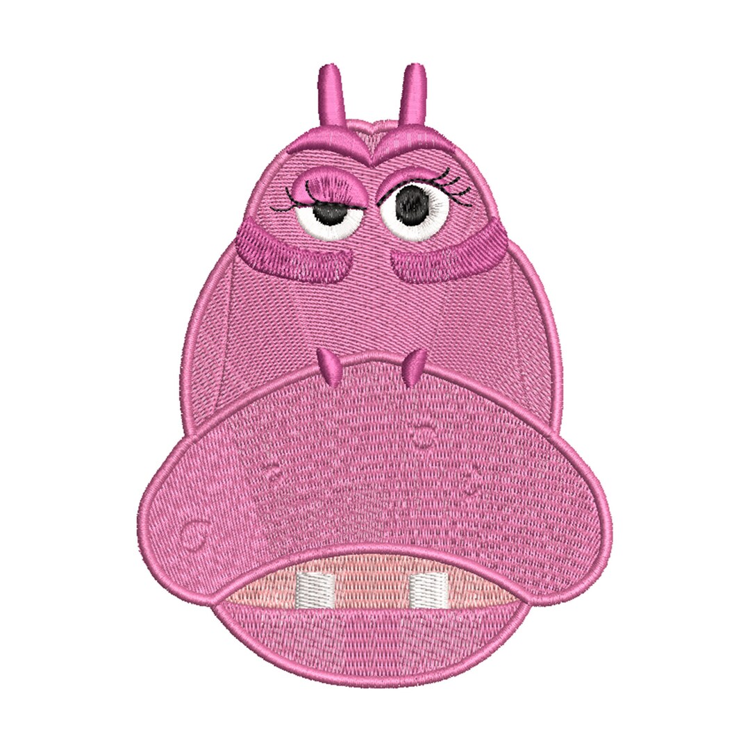 Machine Embroidery Design. Small World Hippo. - Etsy