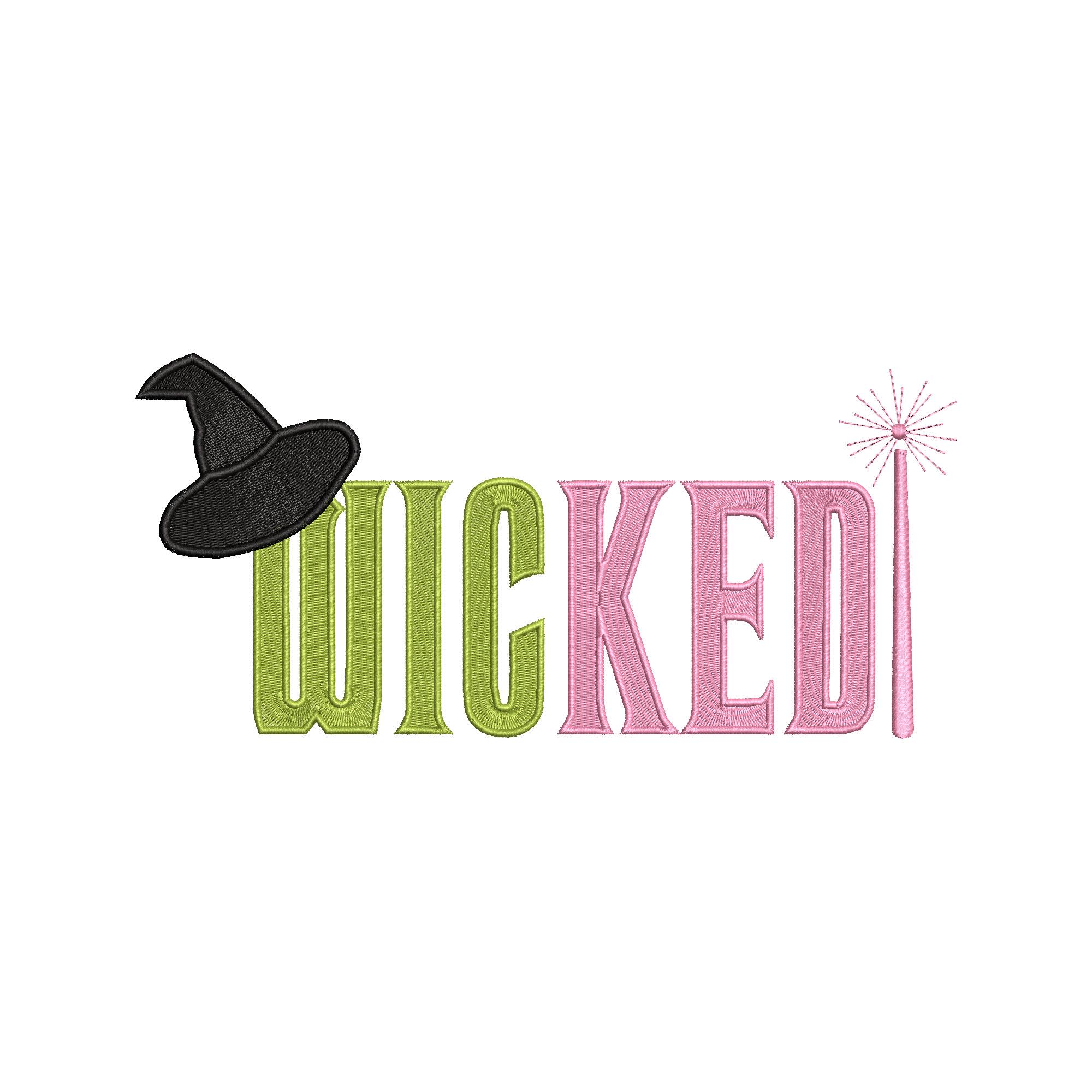 Wicked Embroidery Machine Embroidery Design. - Etsy
