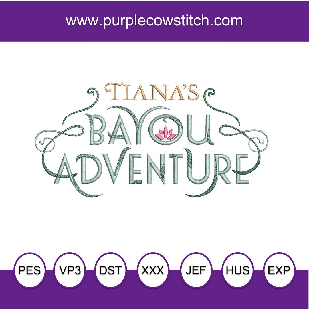 Tiana's Bayou Adventure Machine Embroidery. - Etsy