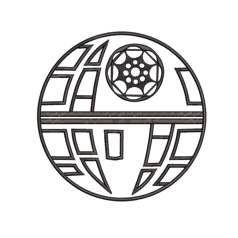 Star Wars Inspired Machine Embroidery . the Death Star. - Etsy