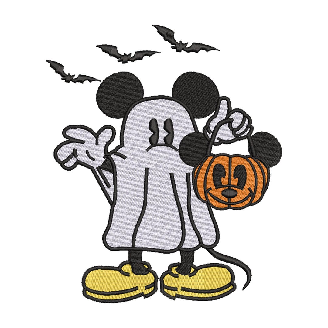 Mickey Ghost Halloween Machine Embroidery Design. - Etsy