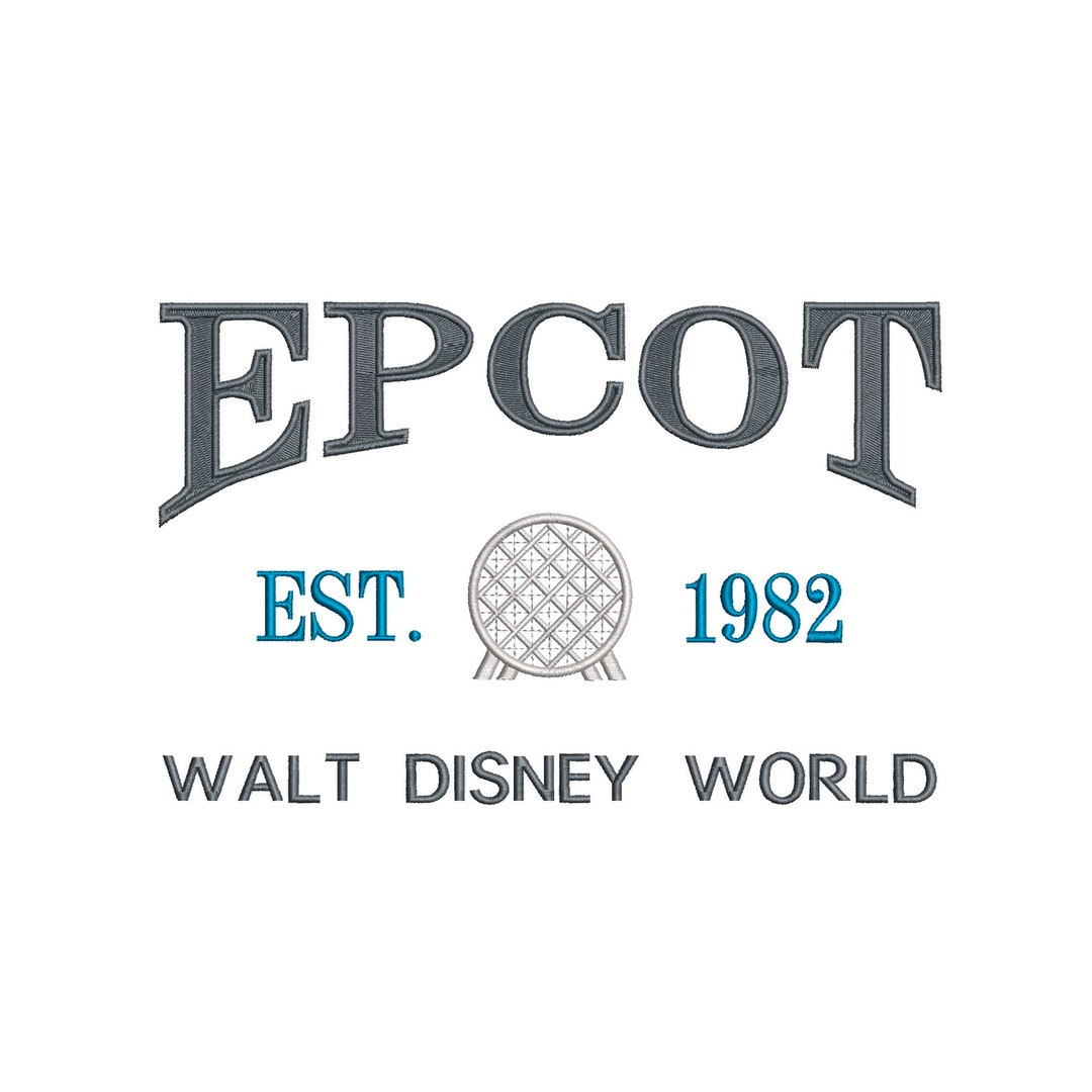 EPCOT Machine Embroidery Design. Established 1982 - Etsy