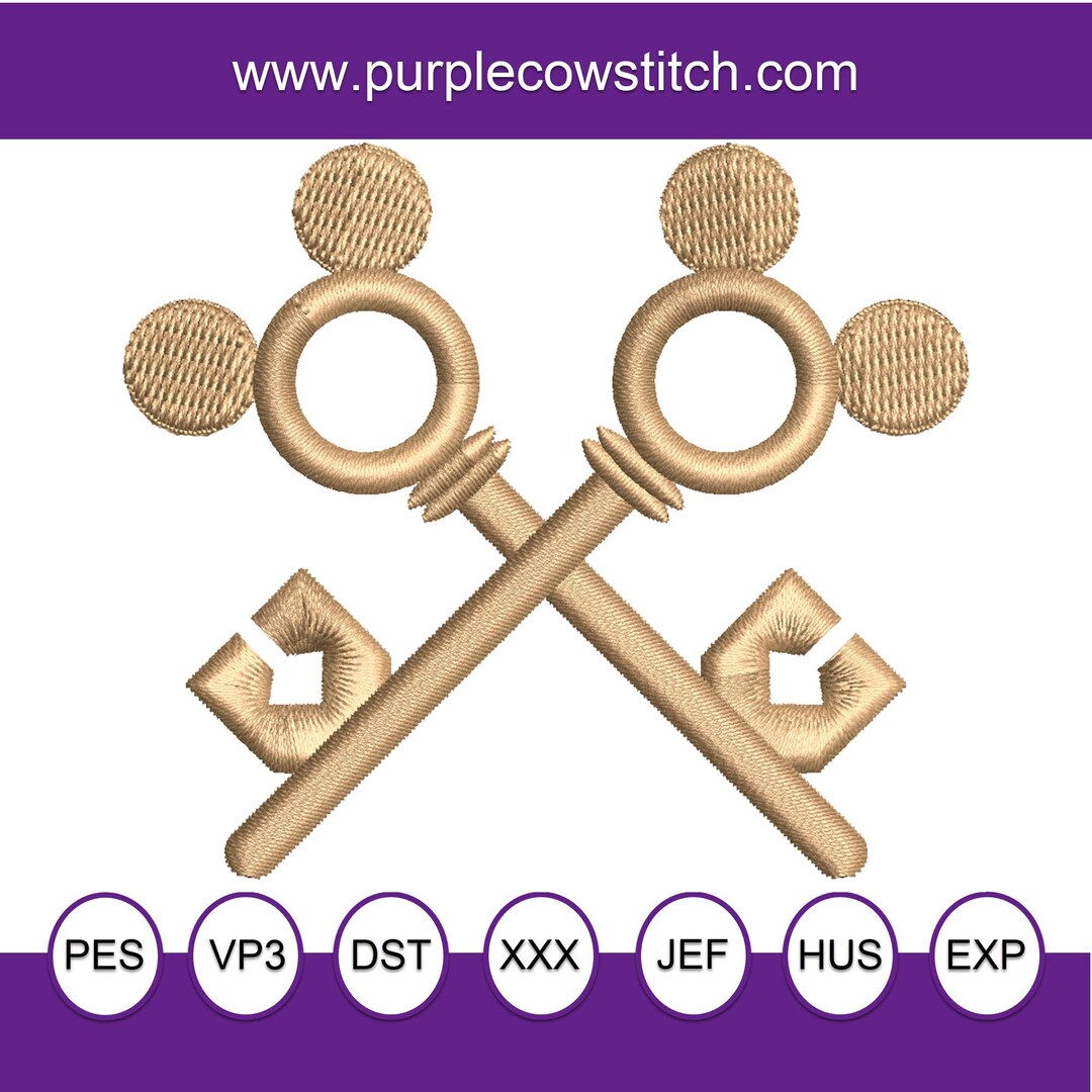Mickey Magical Cruise Concierge Key Inspired Machine Embroidery Design ...