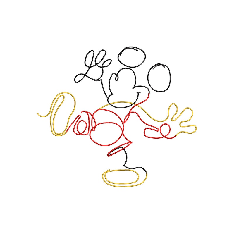 Mickey Mouse Outline - Etsy