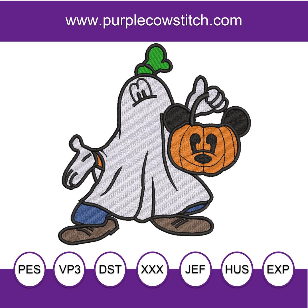 Goofy Ghost Halloween Machine Embroidery Design. - Etsy