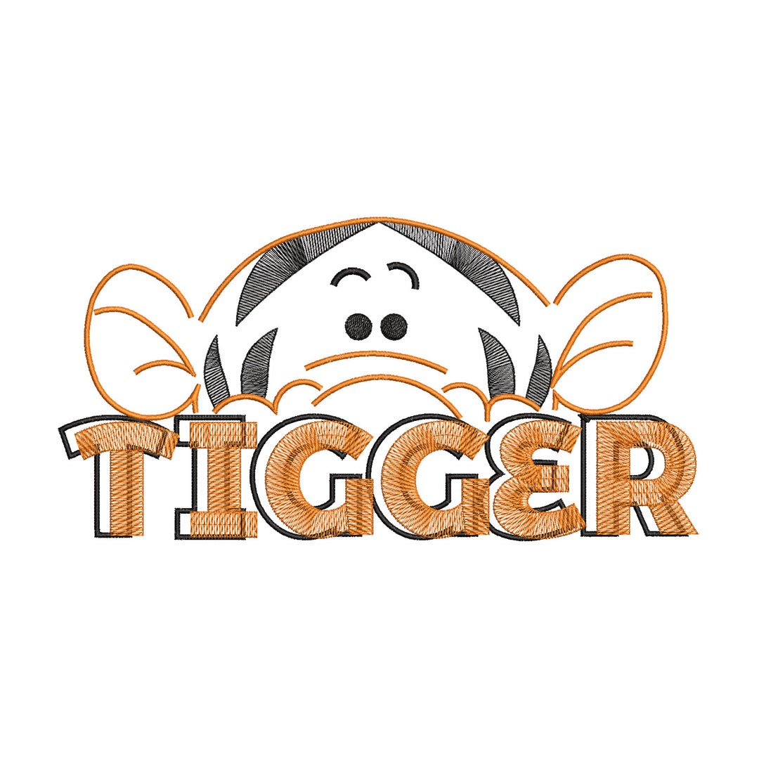 Tigger Machine Embroidery Design. - Etsy
