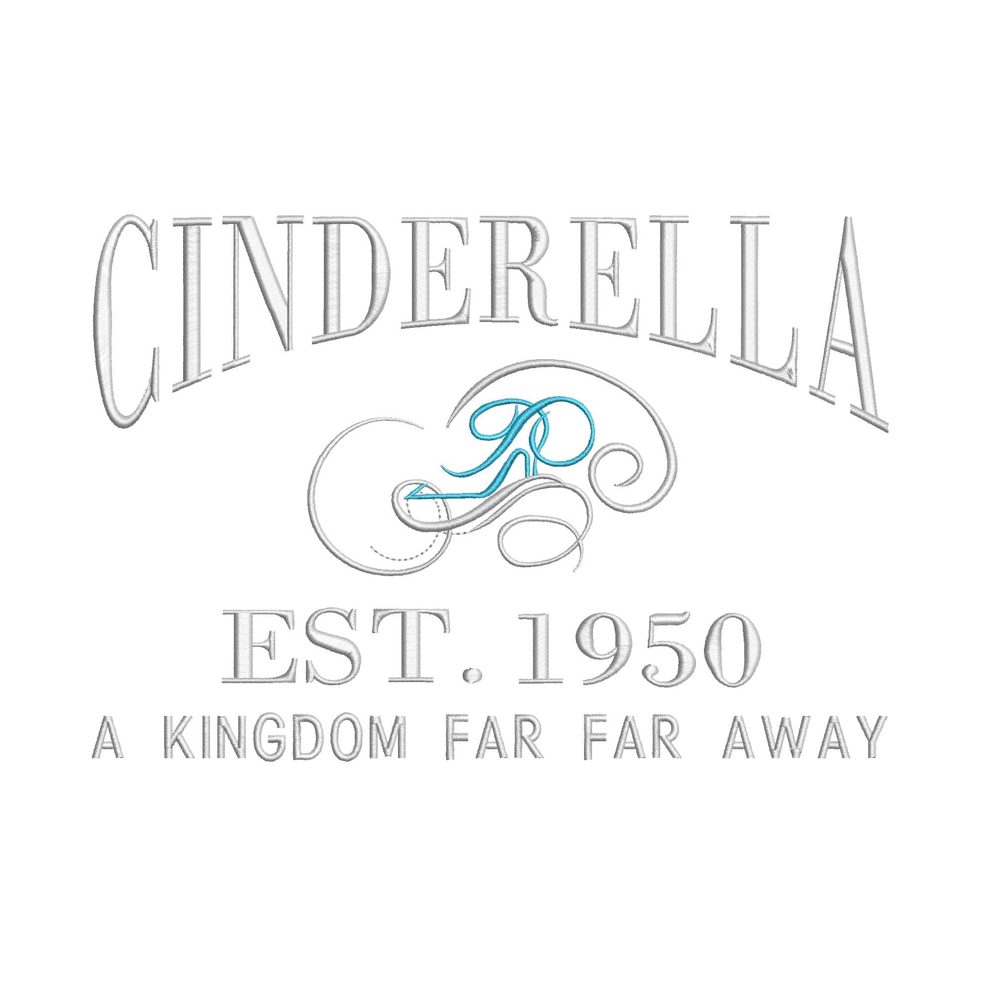 Princess Cinderella Logo Machine Embroidery. Established 1950. - Etsy