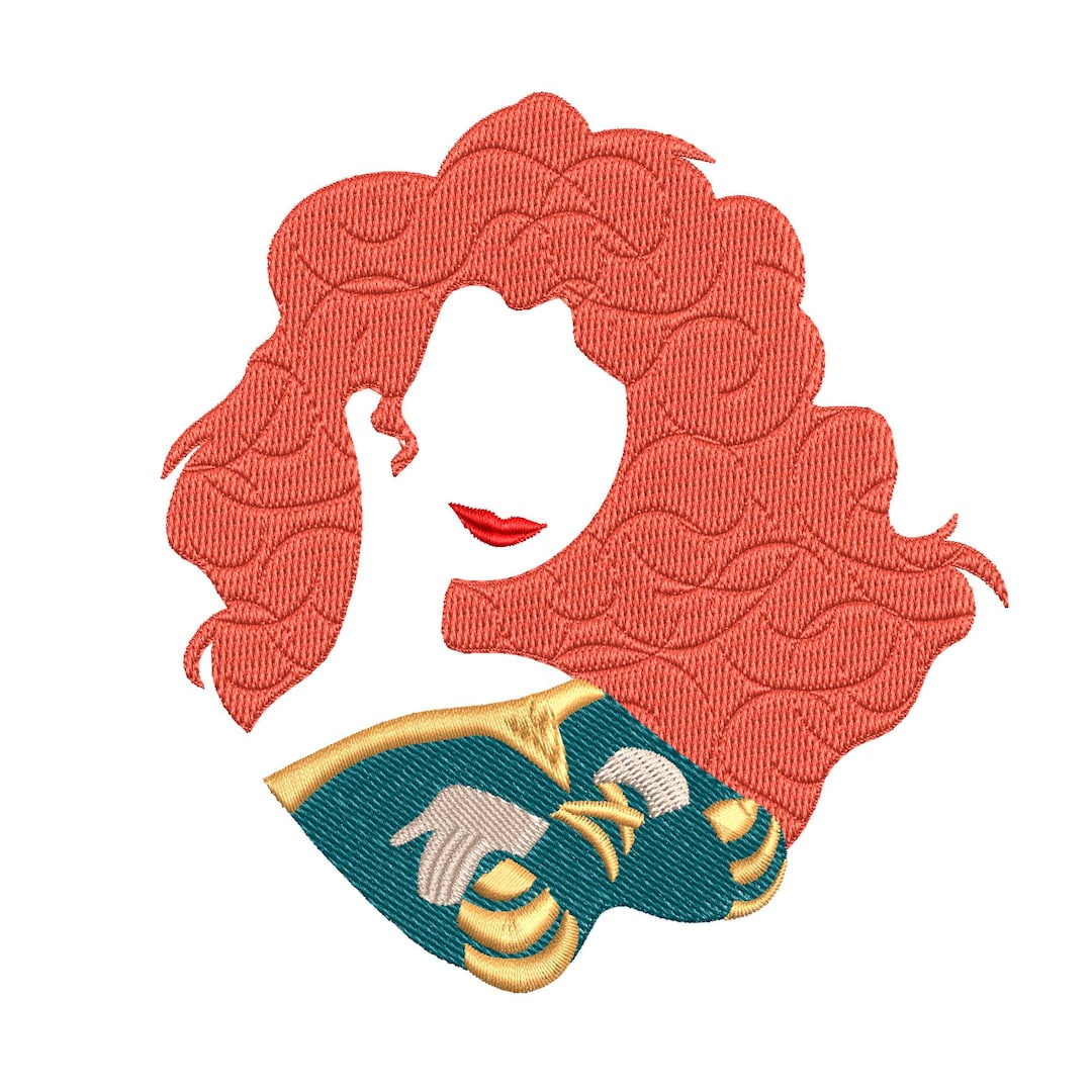 Princess Merida From Brave Machine Embroidery Design. - Etsy