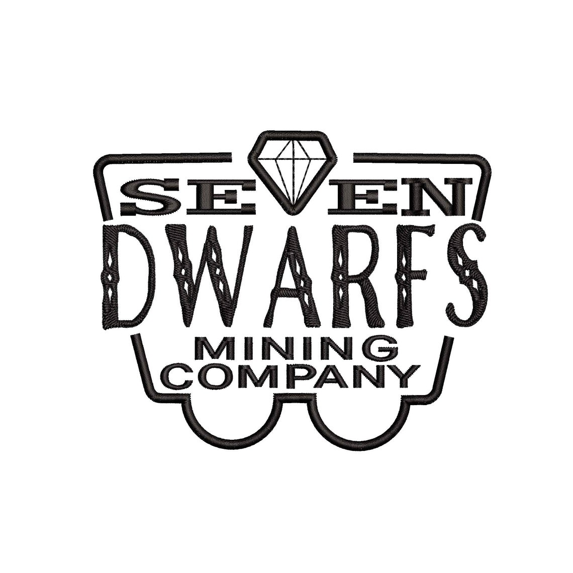 Seven Dwarfs Mine Train Embroidery Design (digital Download) - Etsy