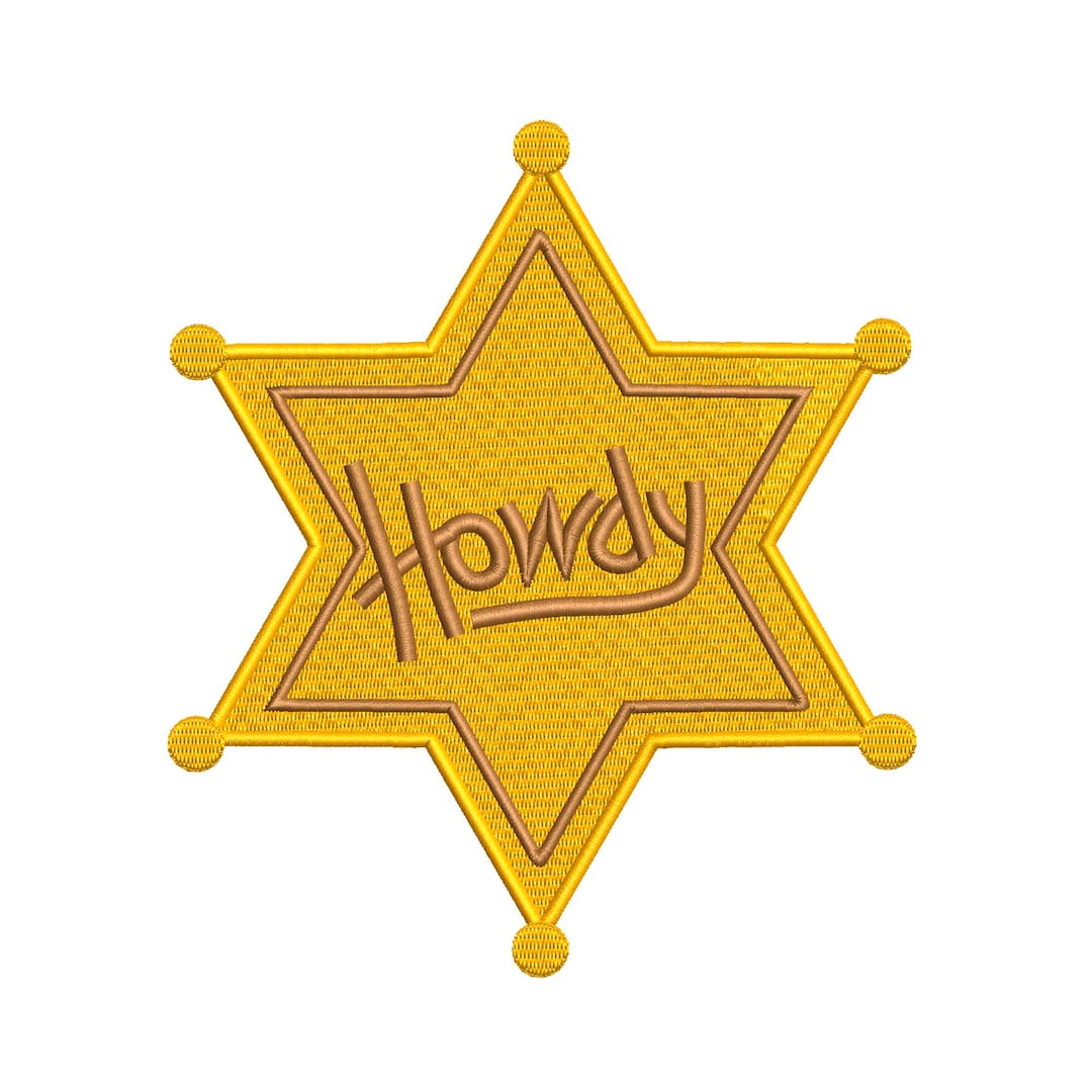Toy Story Woody Sherriff Badge Inspired Machine Embroidery Design. Both ...