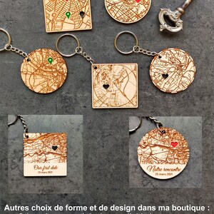 City Map Custom Key Chain - Round Without Border - Etsy