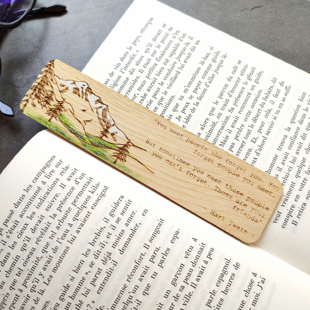 Custom Bookmark, Wooden Bookmark to Personalize, Laser Engraved ...