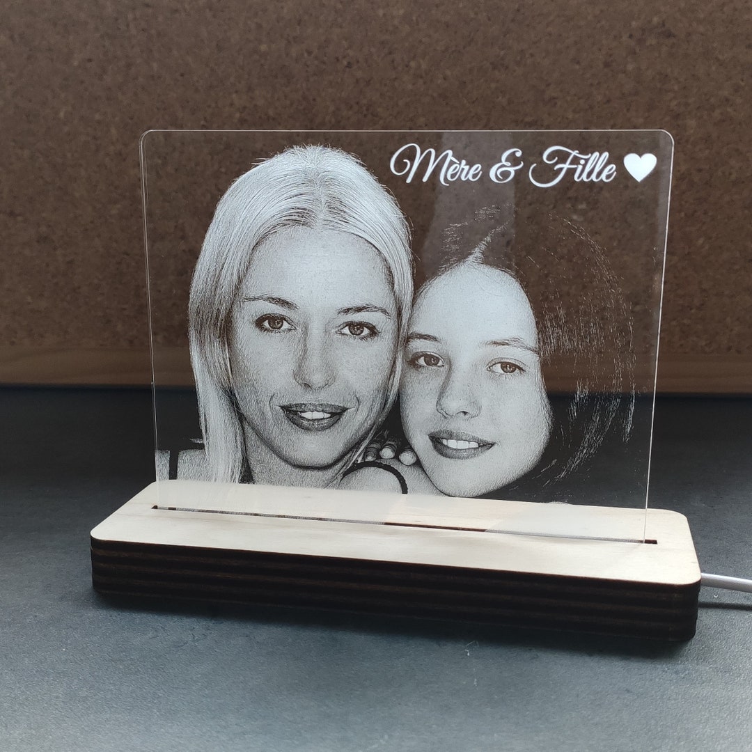 Custom LED Lamp With Photo, Bedside Table Lamp, LED Night Light ...