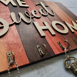 Personalized Wooden Key Holder for Wall, Custom Key Organizer, Wooden ...