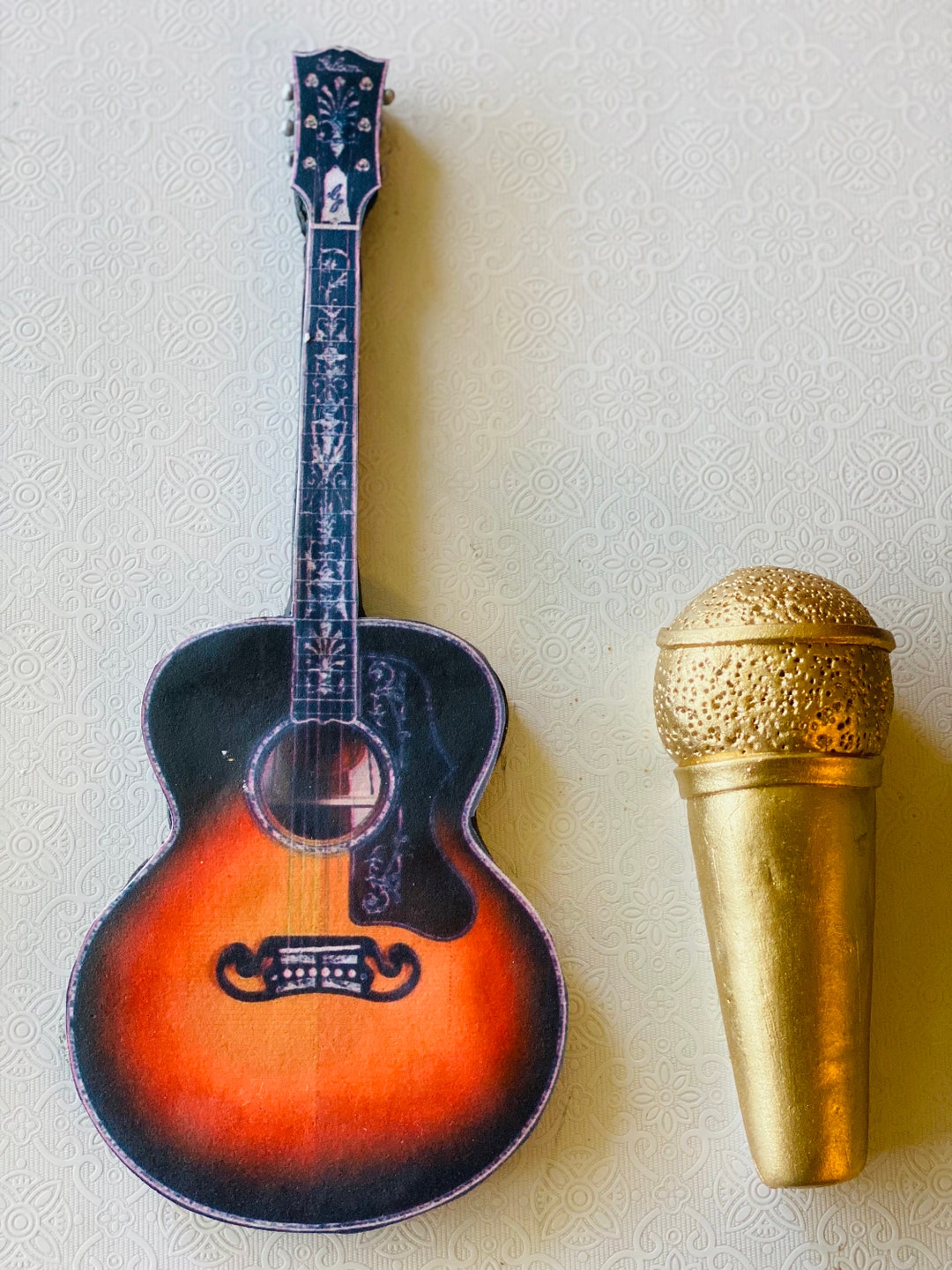 Fondant Gitarre und Mikrofon Cake Topper - Etsy.de