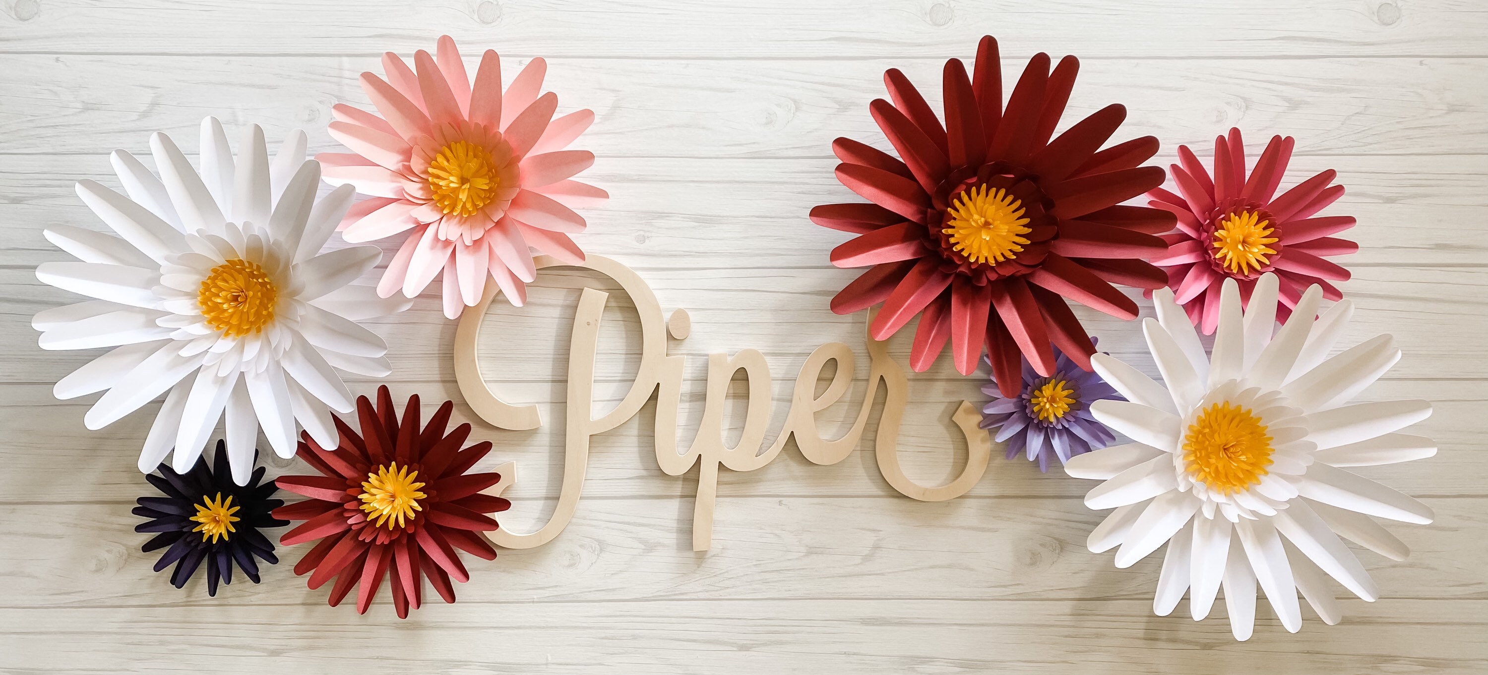 DIY Kit - Paper Flowers Set of 8 Small/medium/large/xl - Nursery ...