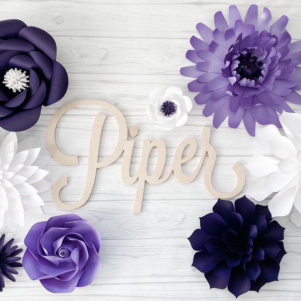 Purple Paper Flowers - Etsy