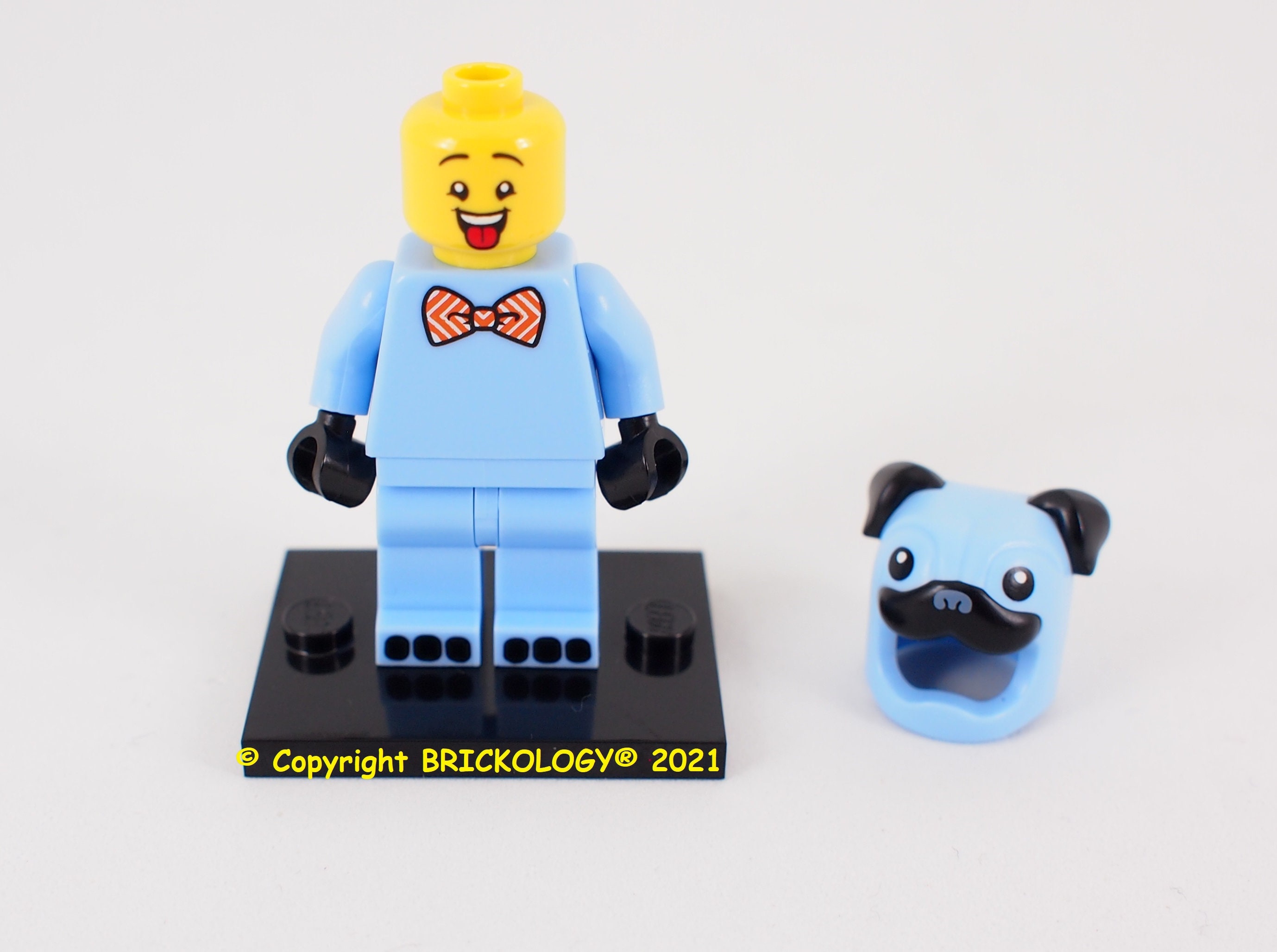 Lego® Pug Costume Guy Blue Variant BAM Lego Store Exclusive | Etsy