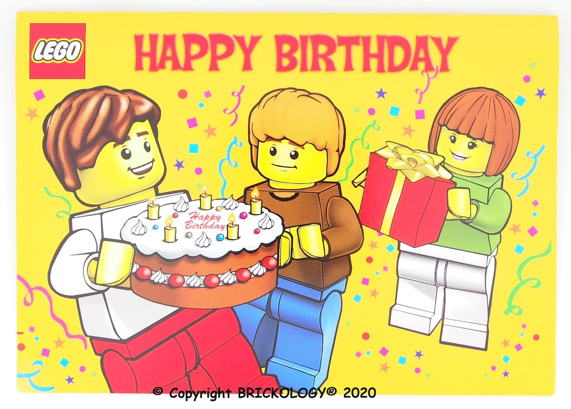 Lego® Birthday Card Happy Birthday Pop Up Card Birthday Party | Etsy