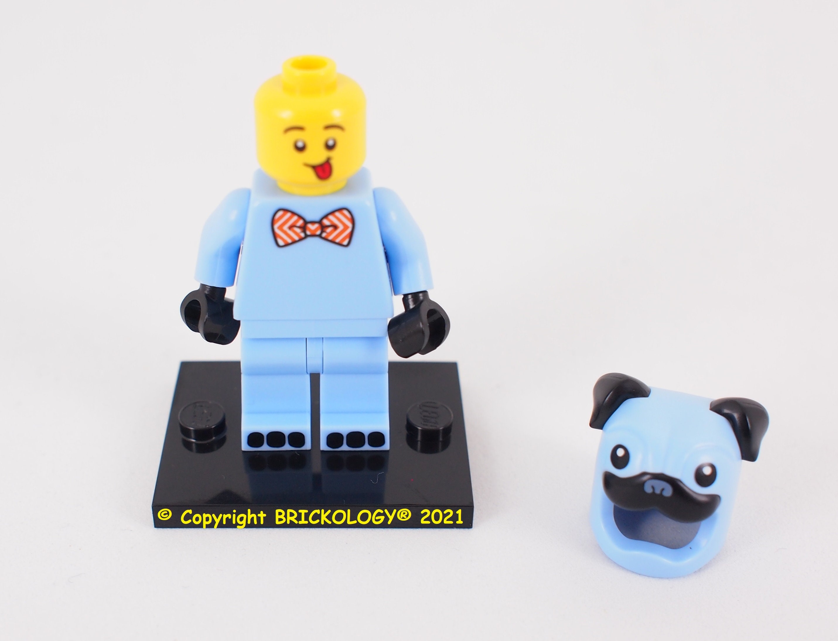 Lego® Pug Costume Guy Blue Variant BAM Lego Store Exclusive | Etsy