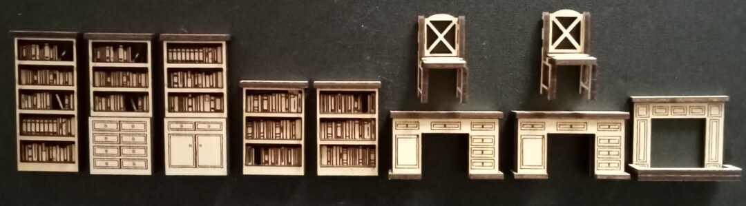 1:48 Scale Dolls House Library Furniture - Etsy UK