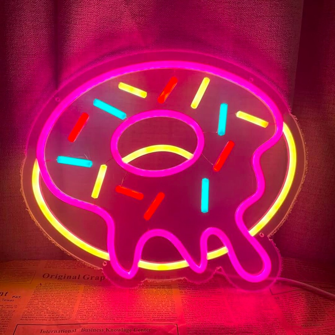 Sweet Donuts LED Neon Sign Custom Food Bakery Night Light Home Wall ...